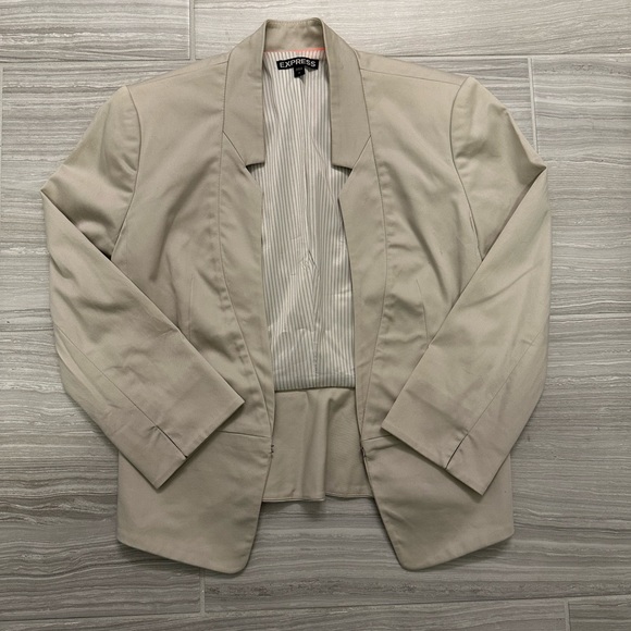 Express | Jackets & Coats | Express Blazer Tan | Poshmark